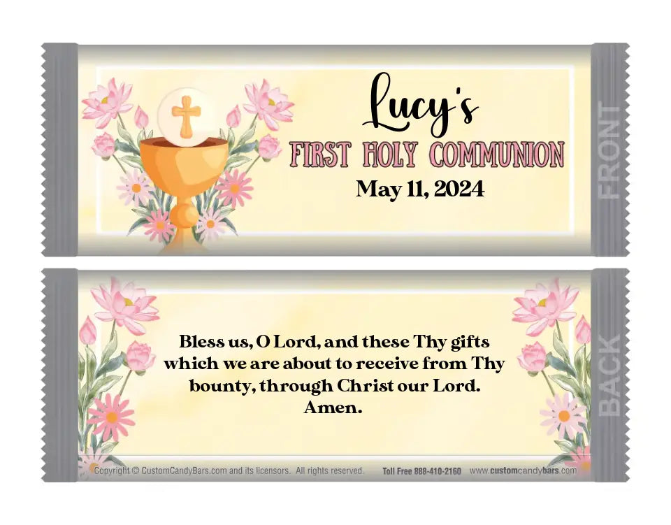 Communion Cup Full Size First Holy Communion – Custom Candy Bars by ...