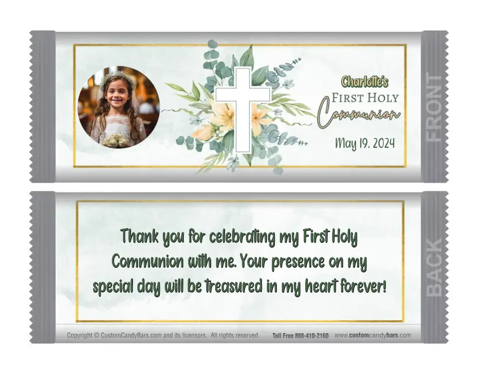Custom Picture Full Size First Holy Communion – Custom Candy Bars by ...